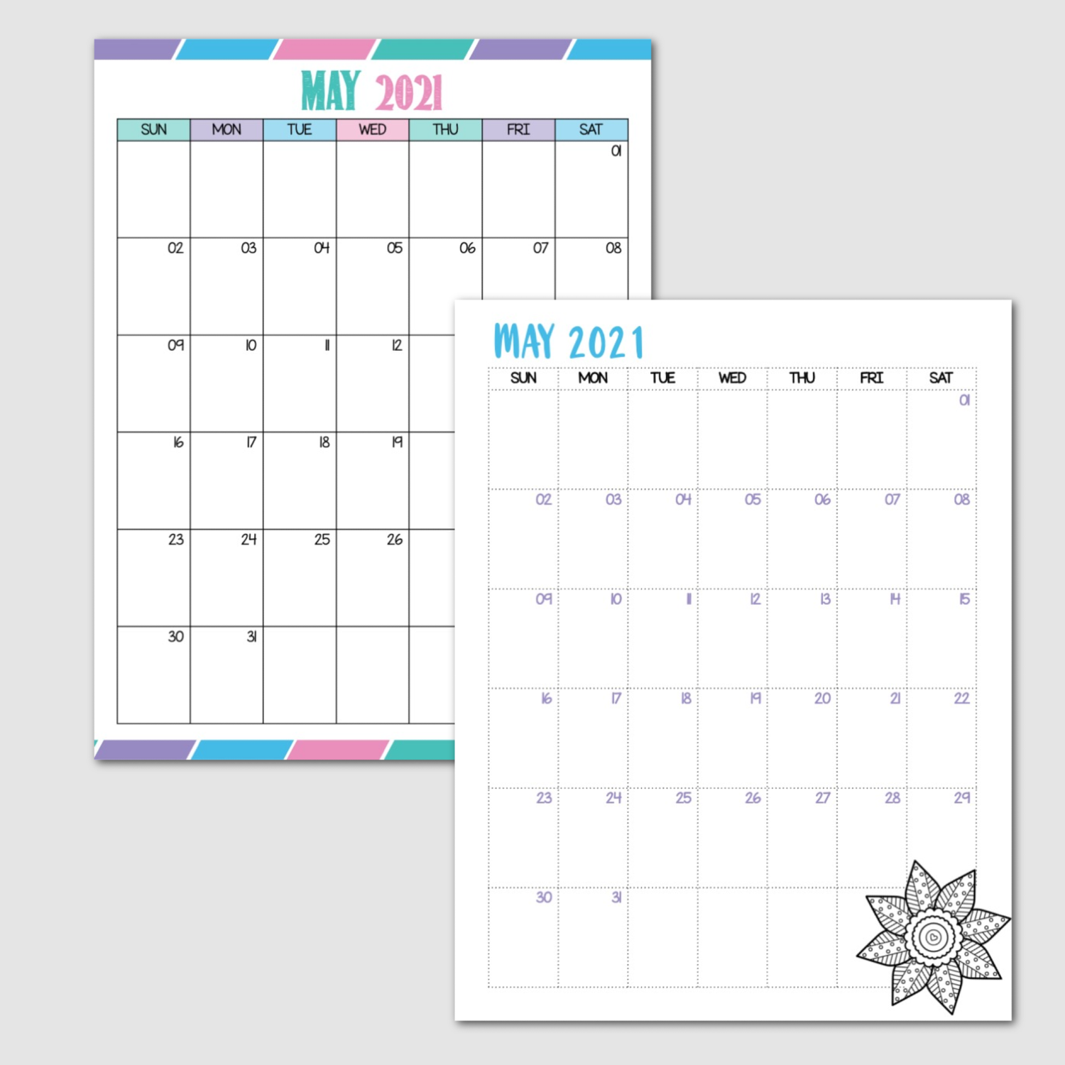 Free Printable May 2021 Calendar — Krafty Planner