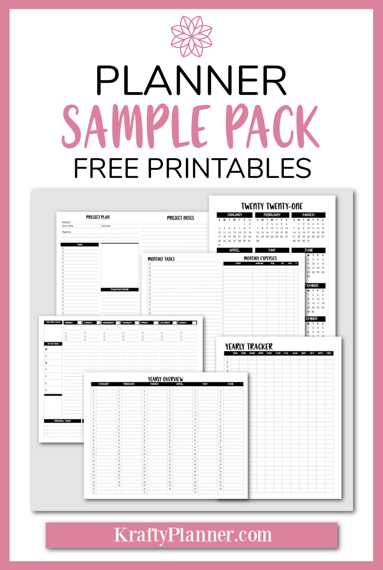 Planner Sampler Pack {Free Printables} — Krafty Planner