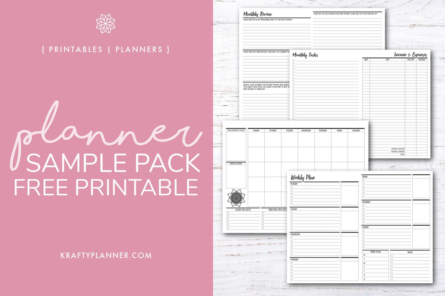 2022 Planner Sample Freebie! — Krafty Planner