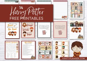 14 Harry Potter Free Printables — Krafty Planner