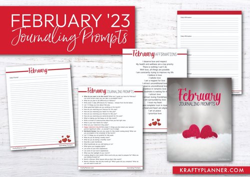 How to Journal in 5 minutes a Day and the February Printable Prompts ...