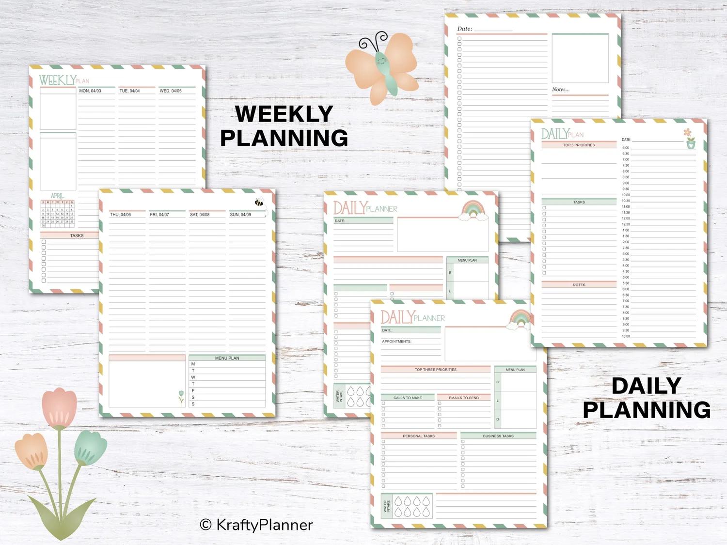 Free Printable April 2023 Planning Pages — Krafty Planner
