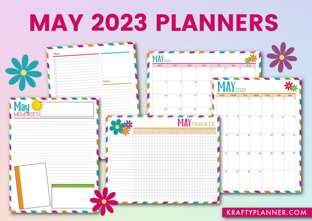 Free Printable May 2023 Planning Pages — Krafty Planner