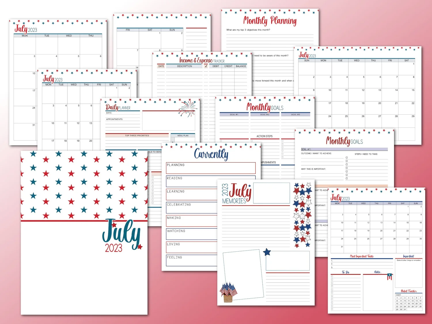 Free Printable July 2023 Planning Pages — Krafty Planner