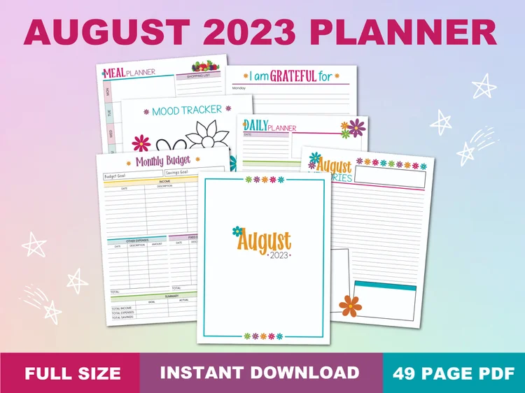 Free Printable August 2023 Planning Pages — Krafty Planner