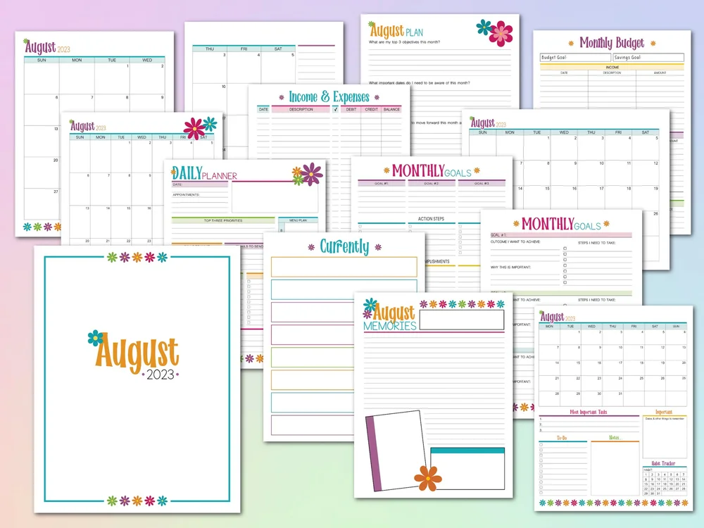 Free Printable August 2023 Planning Pages — Krafty Planner