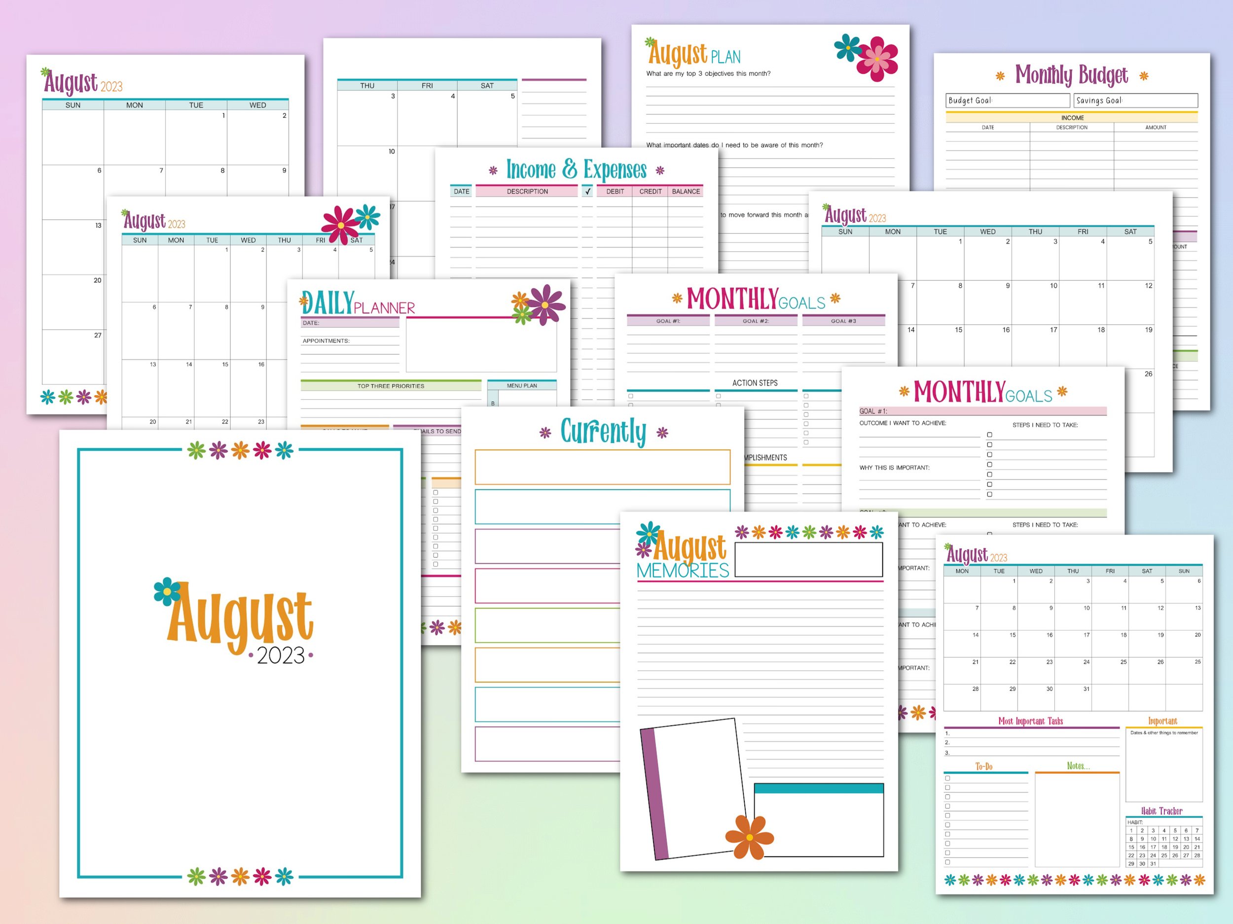 Free Printable August 2023 Planning Pages — Krafty Planner