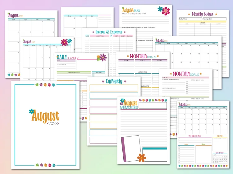 Free Printable August 2023 Planning Pages — Krafty Planner