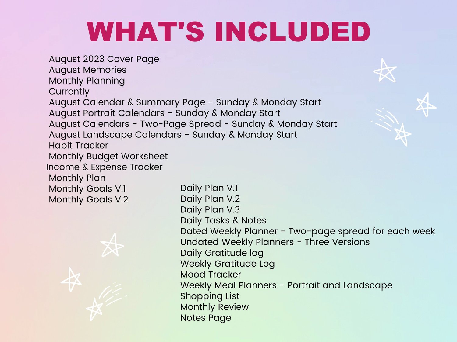 Free Printable August 2023 Planning Pages — Krafty Planner