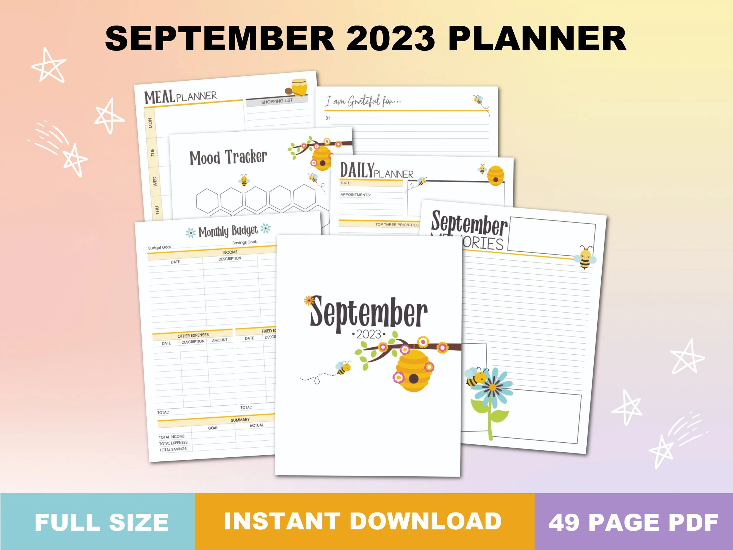 Free Printable September 2023 Planning Pages — Krafty Planner