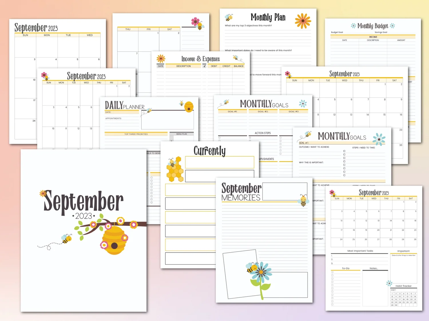 Free Printable September 2023 Planning Pages — Krafty Planner