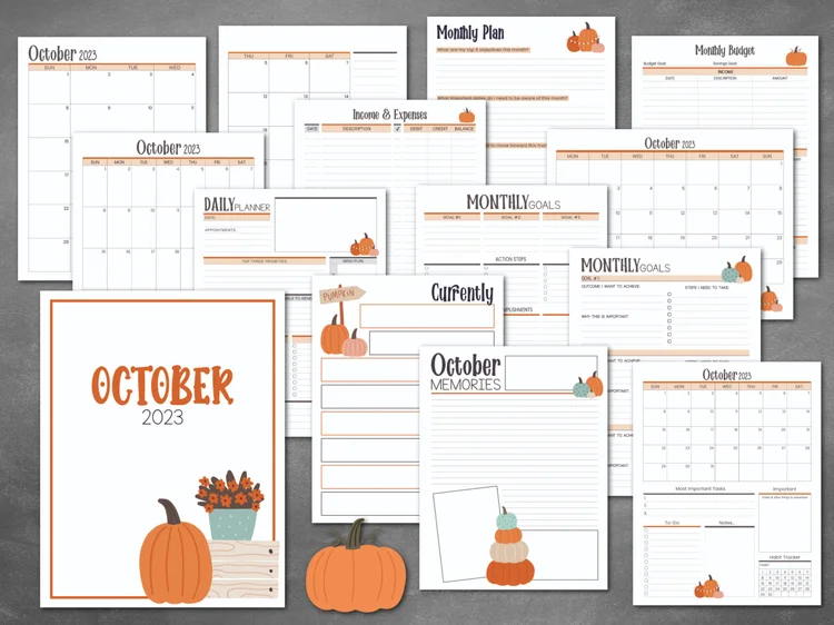 Free Printable October 2023 Planning Pages — Krafty Planner