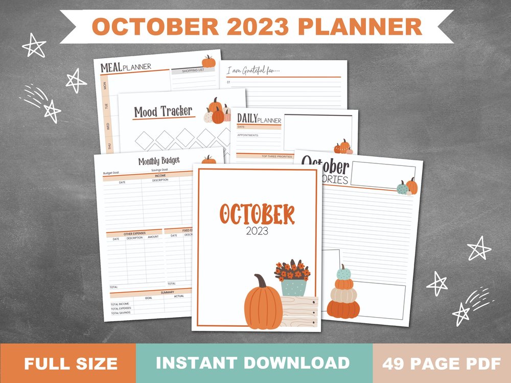 Free Printable October 2023 Planning Pages — Krafty Planner