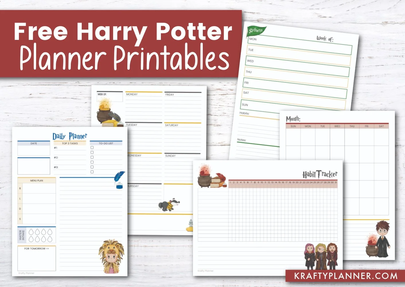 Free Printable Harry Potter Planning Pages — Krafty Planner
