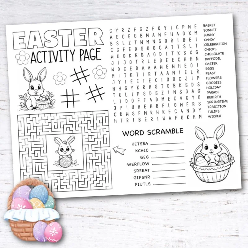 Easter Activity Page (Free Printable) — Krafty Planner