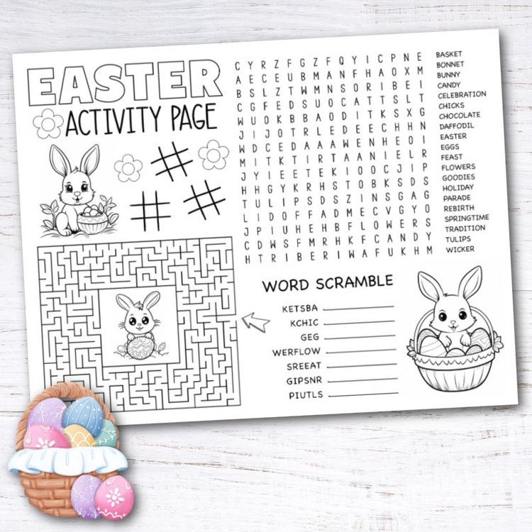 Easter Activity Page (Free Printable) — Krafty Planner