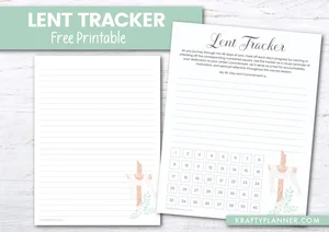 Free Printable Lent Tracker and Journal Page — Krafty Planner