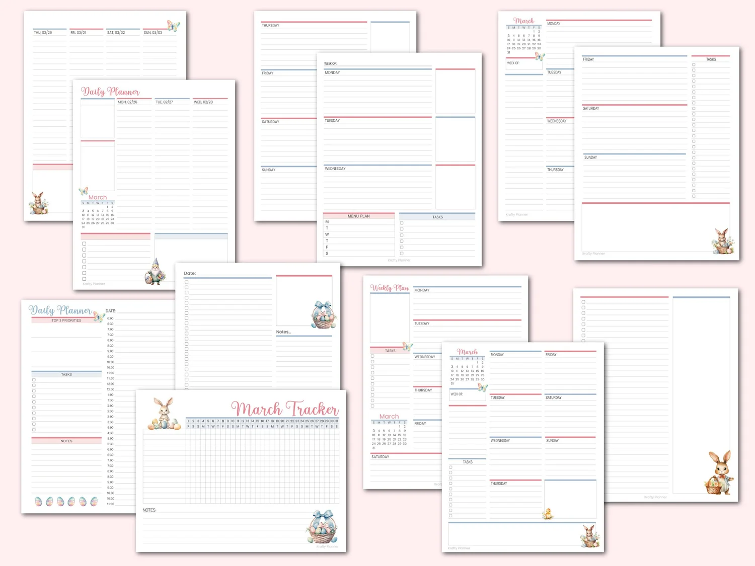 March 2024 Planner Printables — Krafty Planner