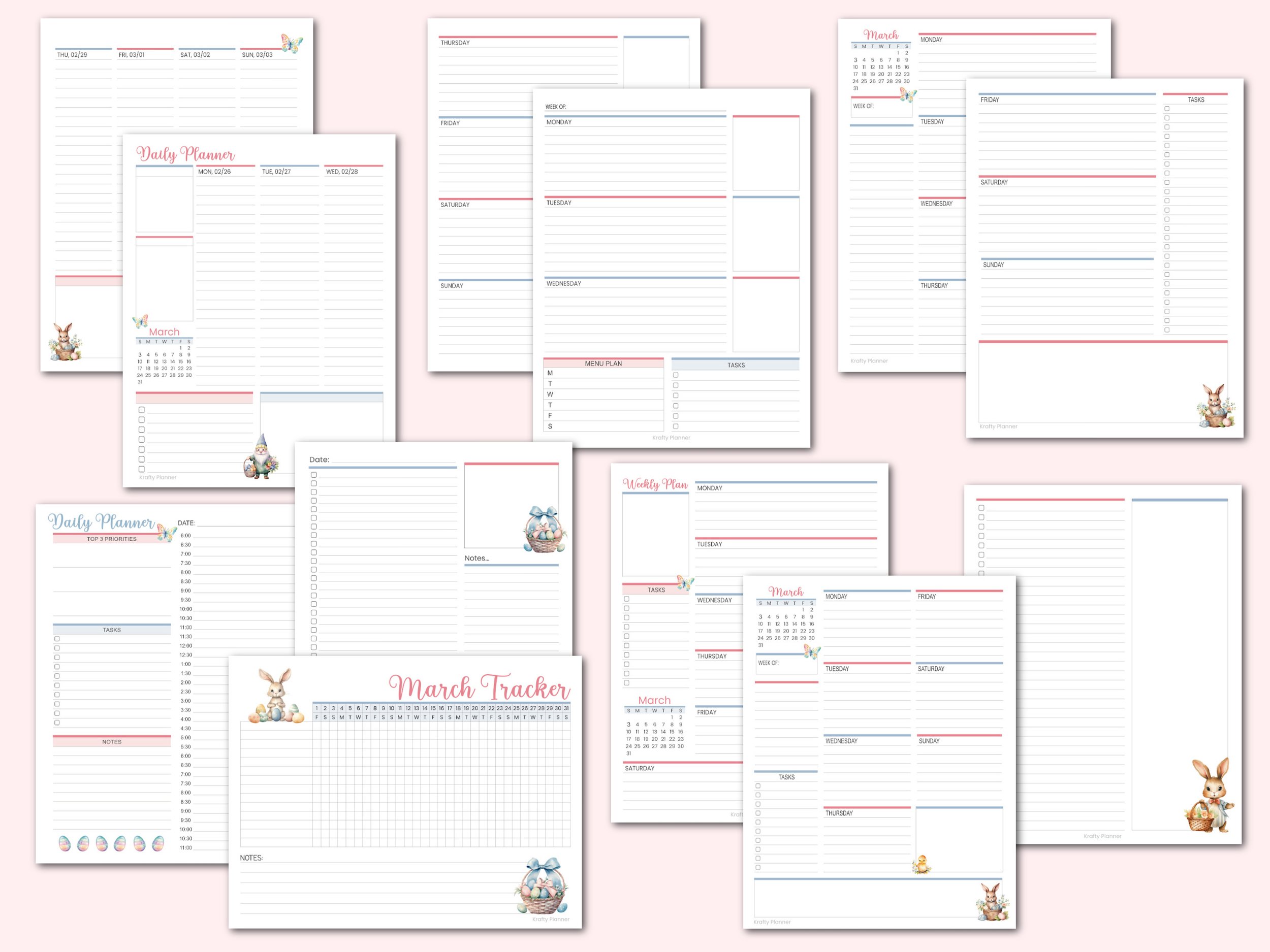 March 2024 Planner Printables — Krafty Planner