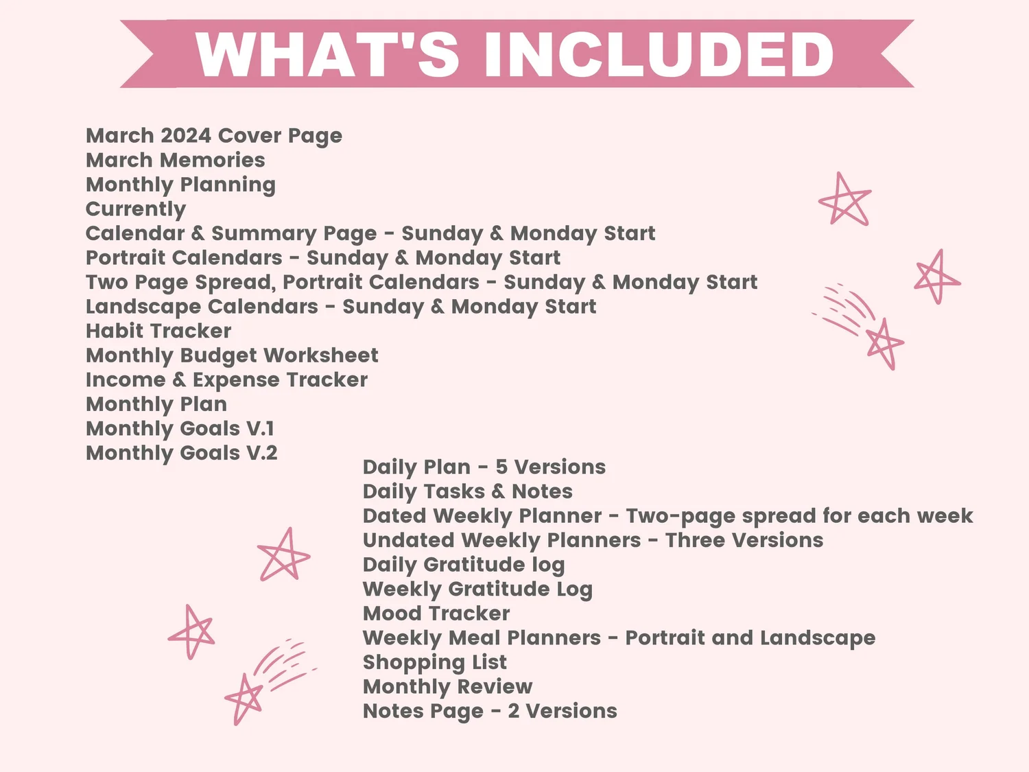 March 2024 Planner Printables — Krafty Planner