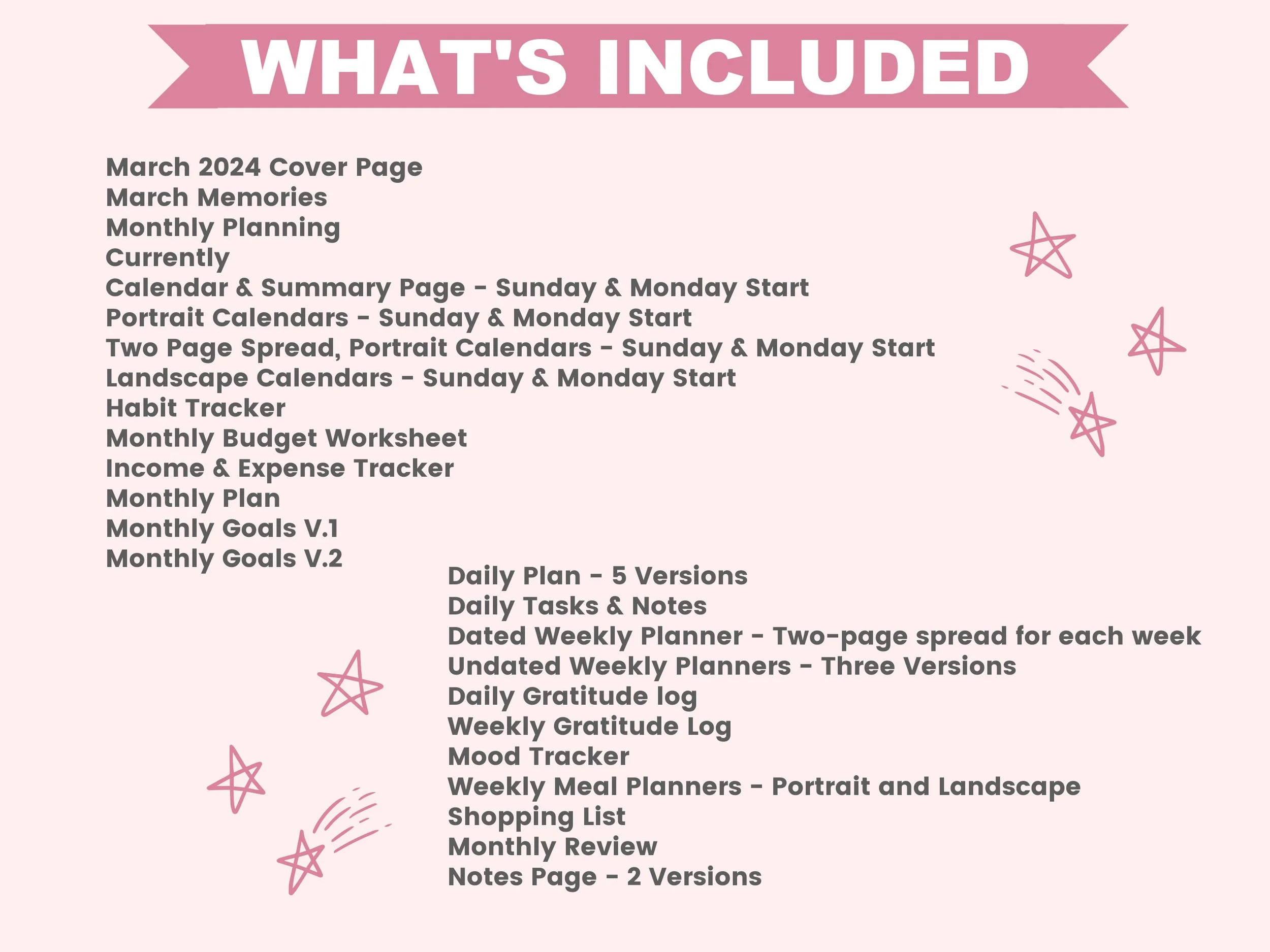 March 2024 Planner Printables — Krafty Planner