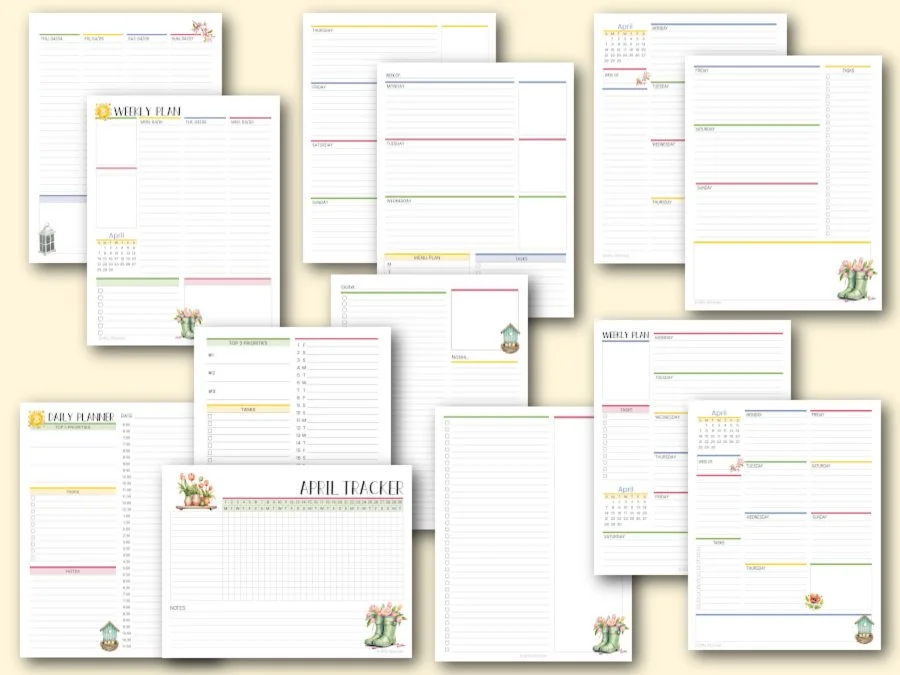 April 2024 Monthly Planner Printables — Krafty Planner