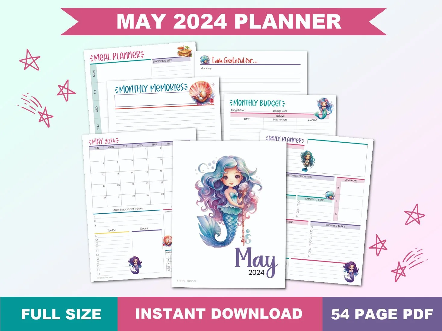 May 2024 Free Printable Planners & Trackers — Krafty Planner