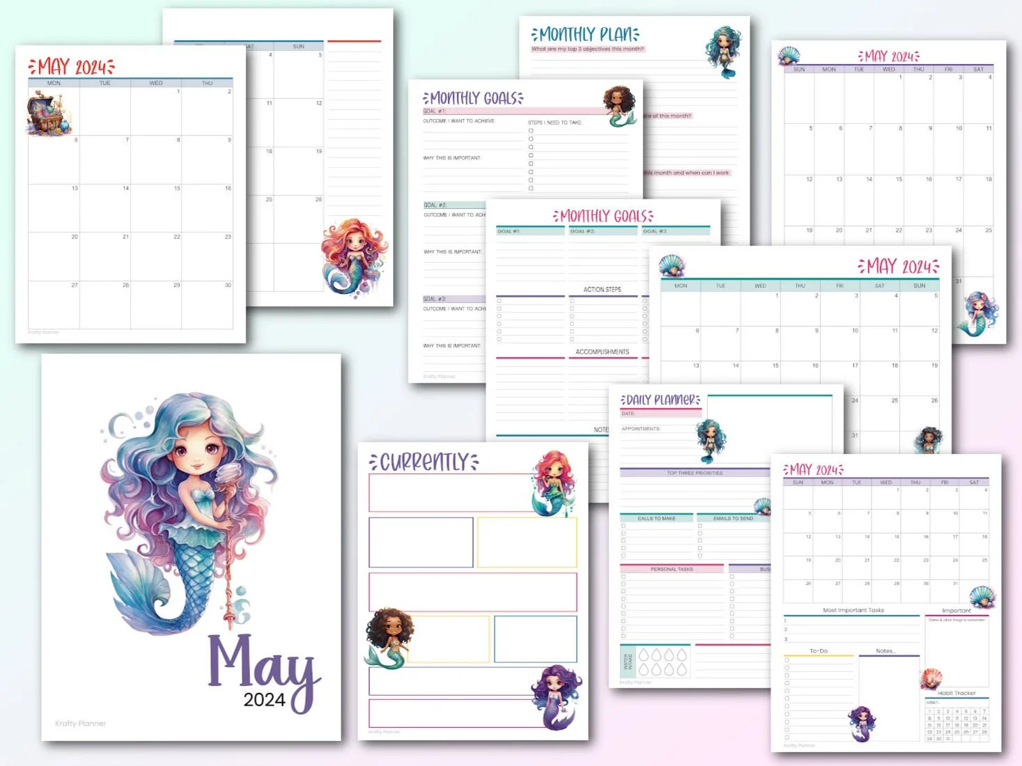 May 2024 Free Printable Planners & Trackers — Krafty Planner