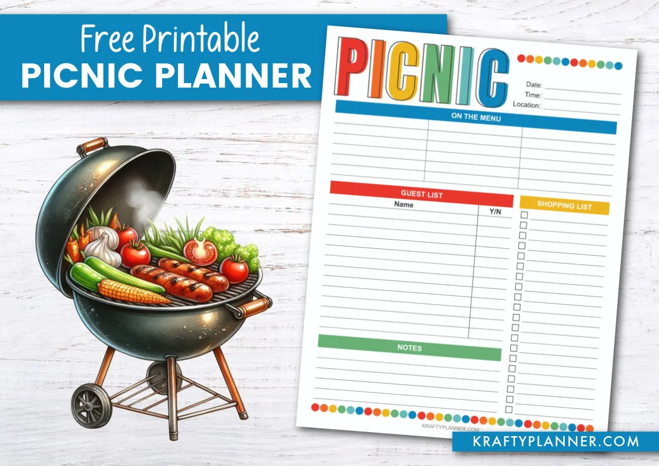 Free Printable Picnic Planner for Summer — Krafty Planner
