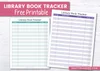 Free printable library book tracker — Krafty Planner