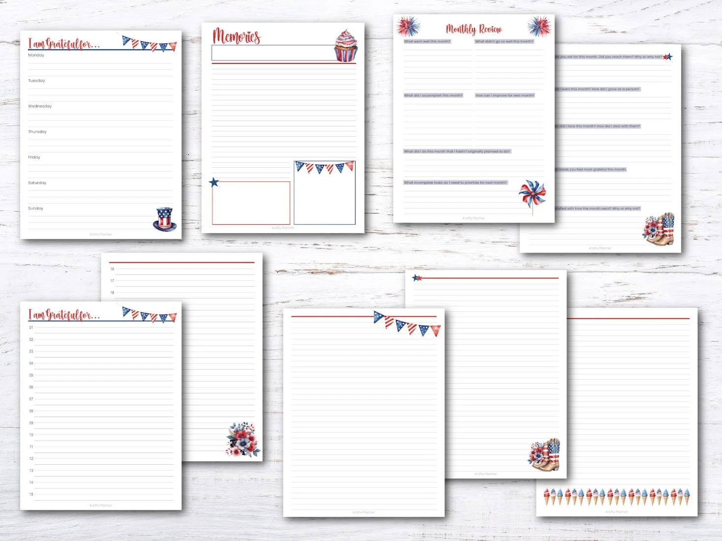 Free July Planner Printables (2024) — Krafty Planner
