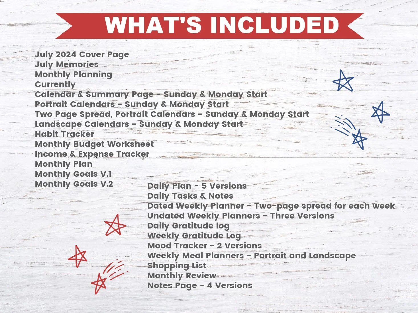 Free July Planner Printables (2024) — Krafty Planner