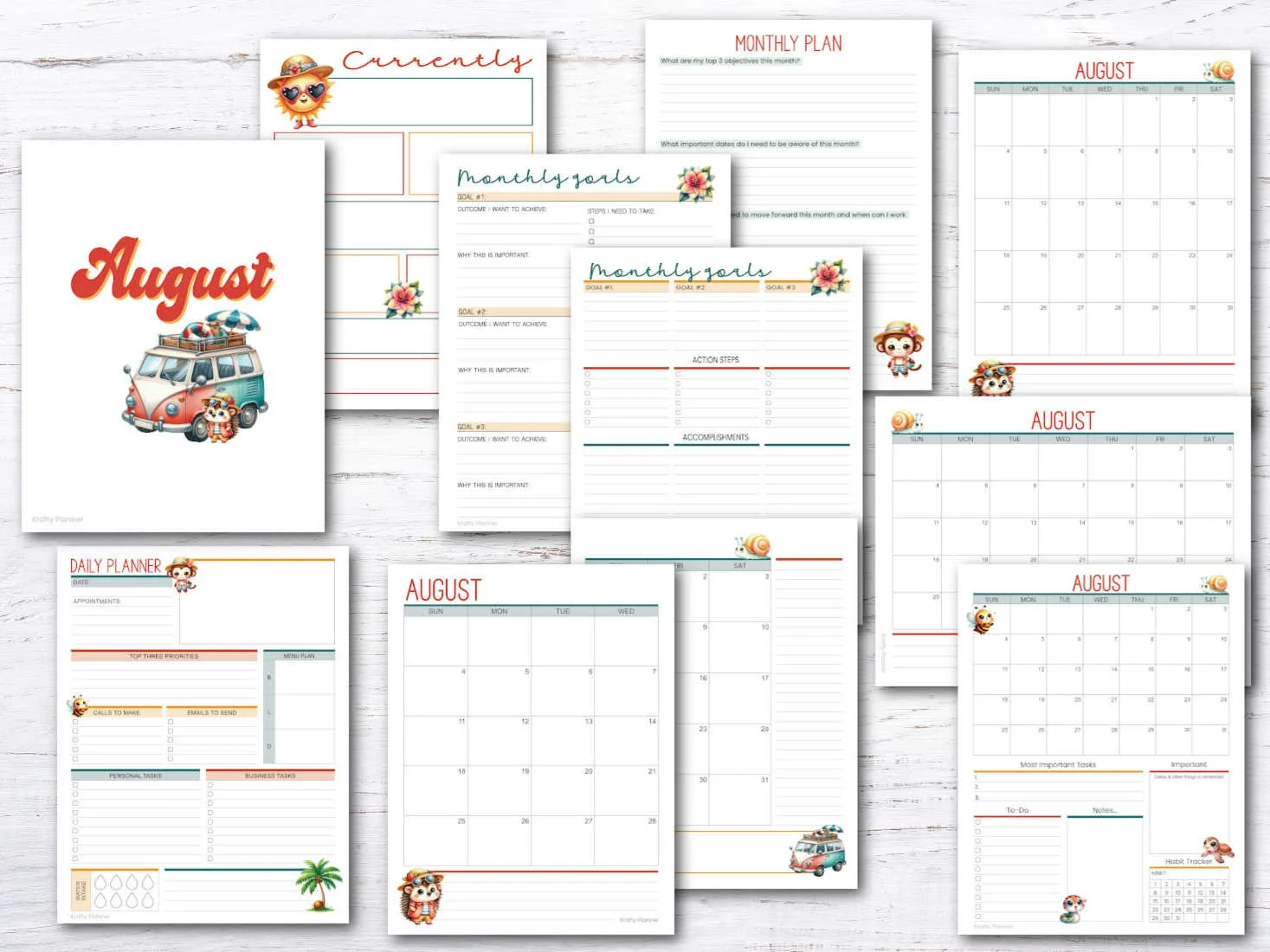 Stay on Track with the New August Planners — Krafty Planner
