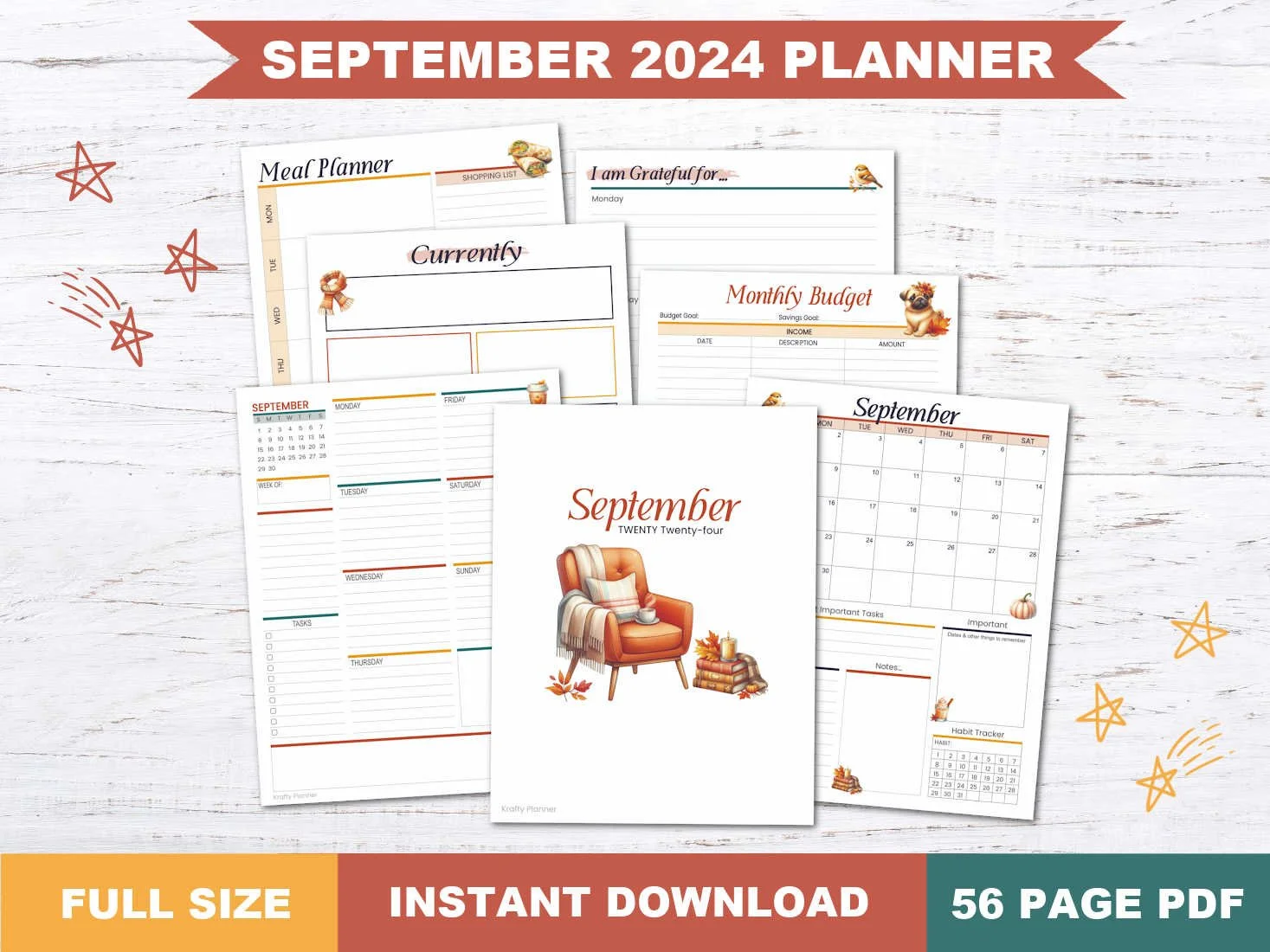 Free Printable September 2024 Planners — Krafty Planner