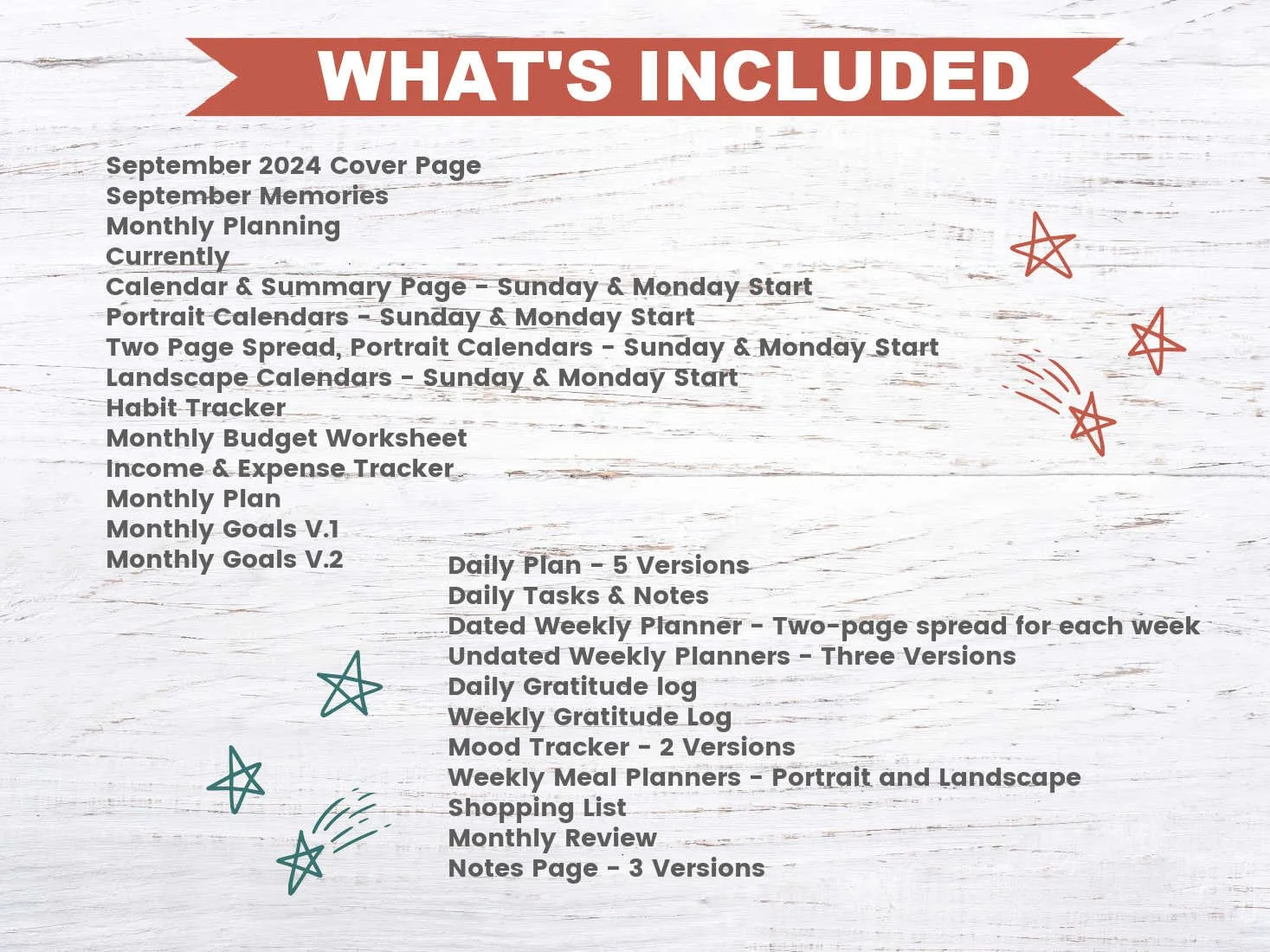 Free Printable September 2024 Planners — Krafty Planner