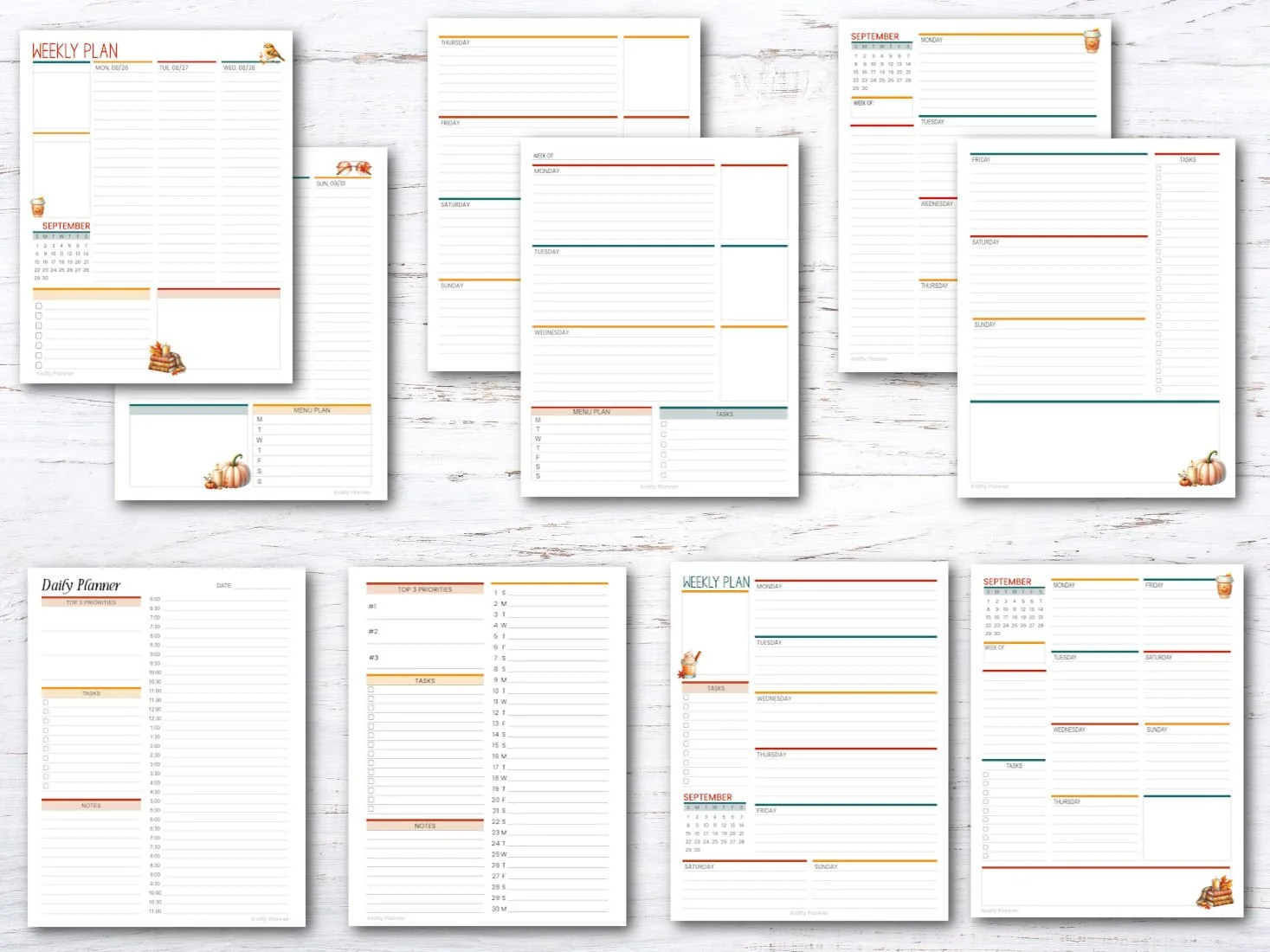 Free Printable September 2024 Planners — Krafty Planner