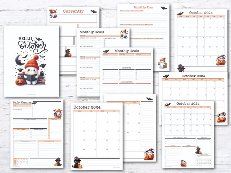 Free Printable October 2024 Planner — Krafty Planner