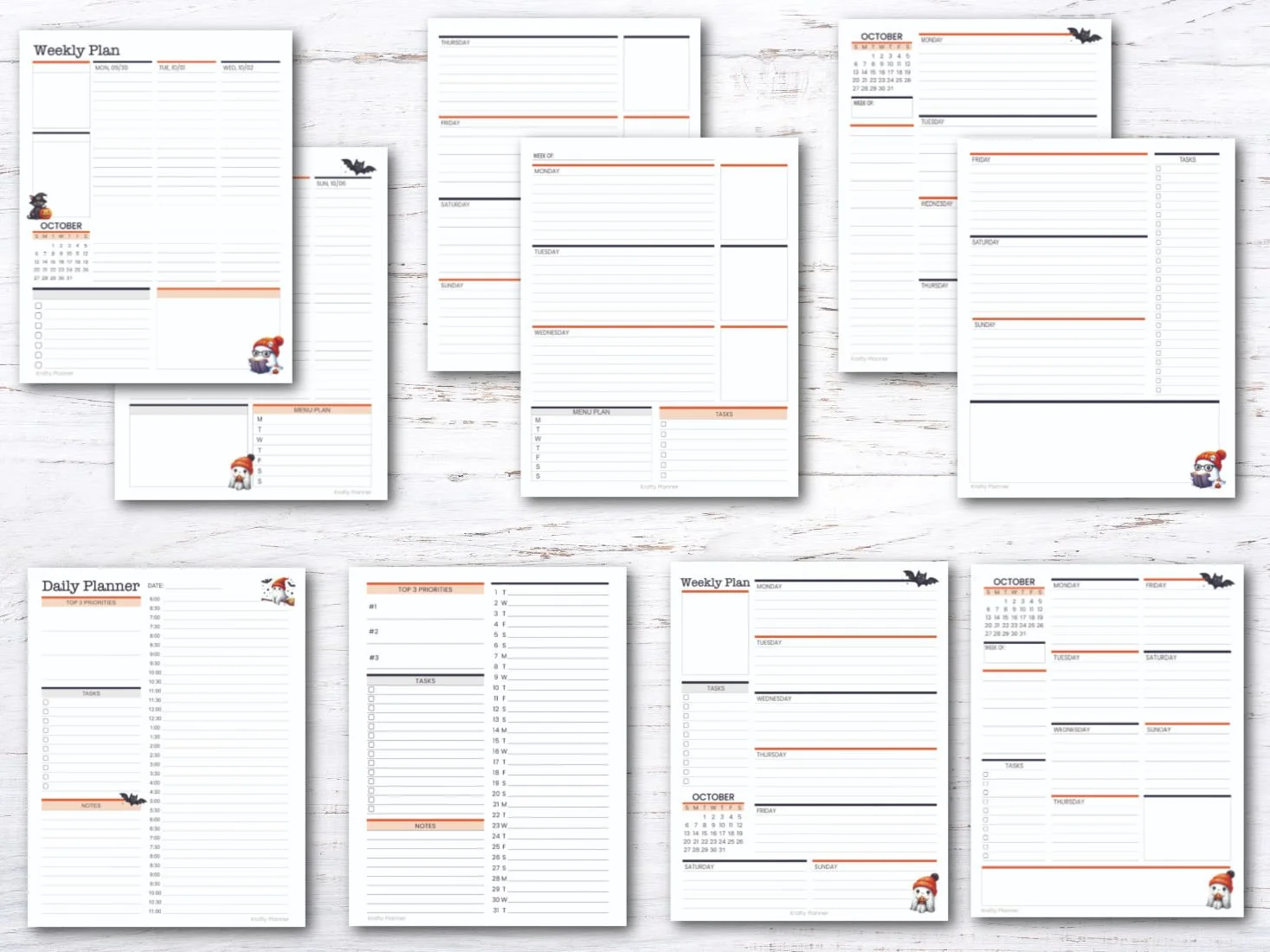 Free Printable October 2024 Planner — Krafty Planner