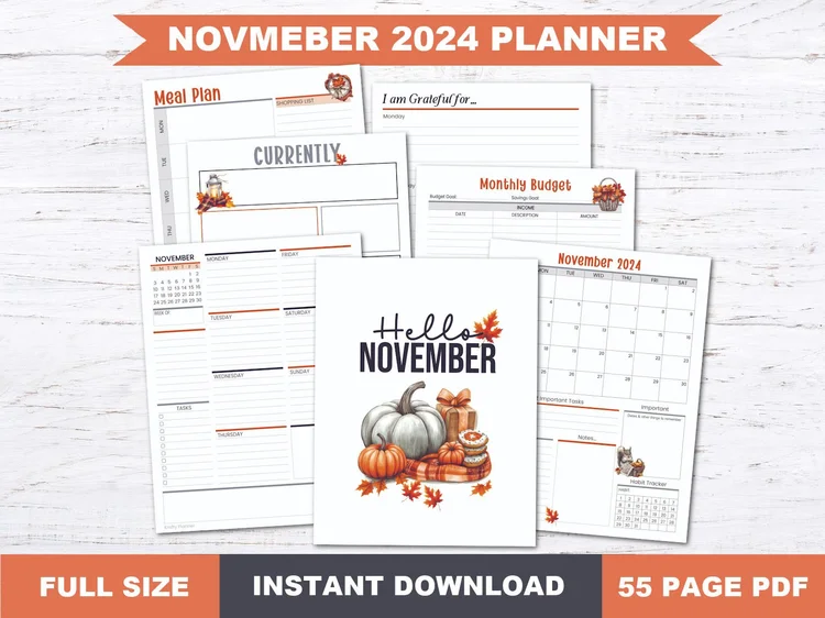 Free November Planning Printables Pack — Krafty Planner