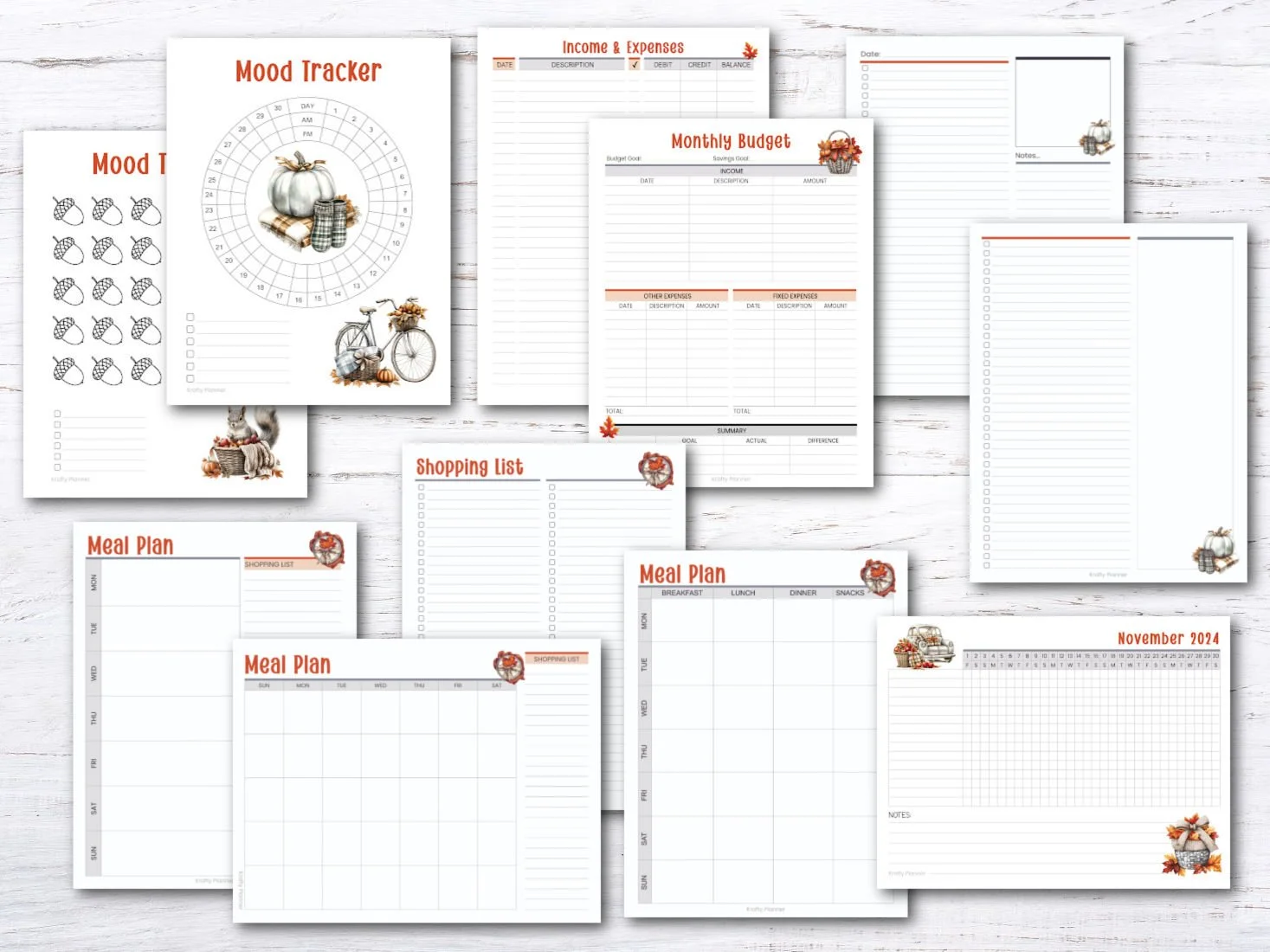 Free November Planning Printables Pack — Krafty Planner