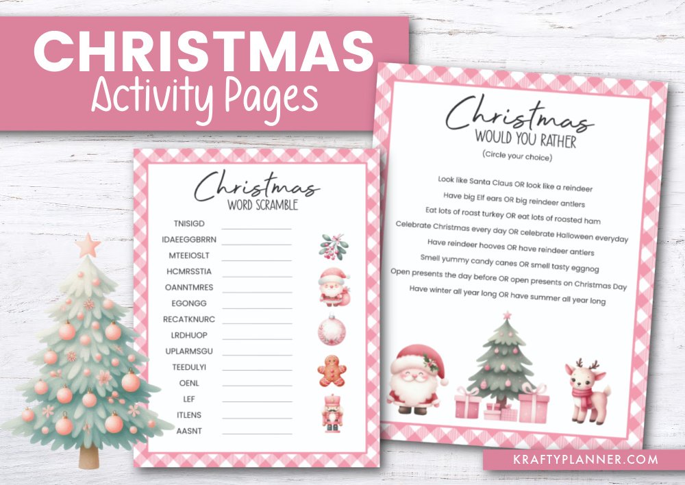 Festive Christmas Activity Printables — Krafty Planner