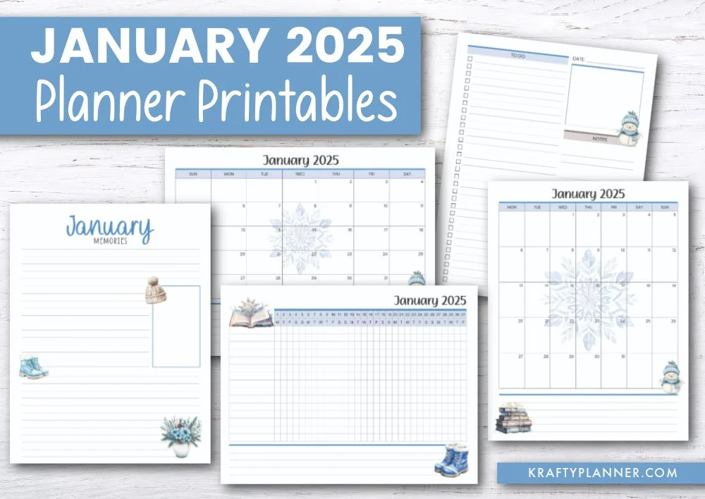 January 2025 Planner: Free Printables — Krafty Planner