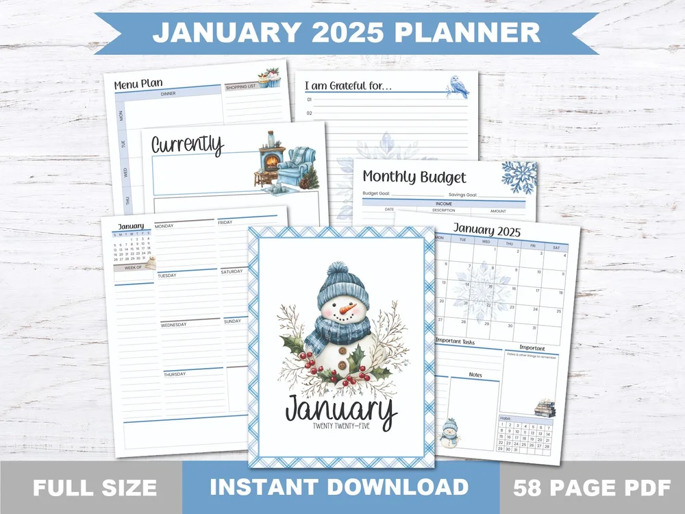 January 2025 Planner: Free Printables — Krafty Planner