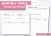 Monthly Goals Focus Printable Worksheet — Krafty Planner