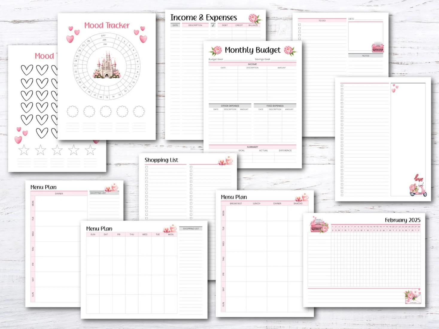 Free Printable February 2025 Planners — Krafty Planner