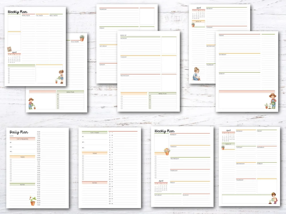 Your Free Printable April 2025 Planners — Krafty Planner