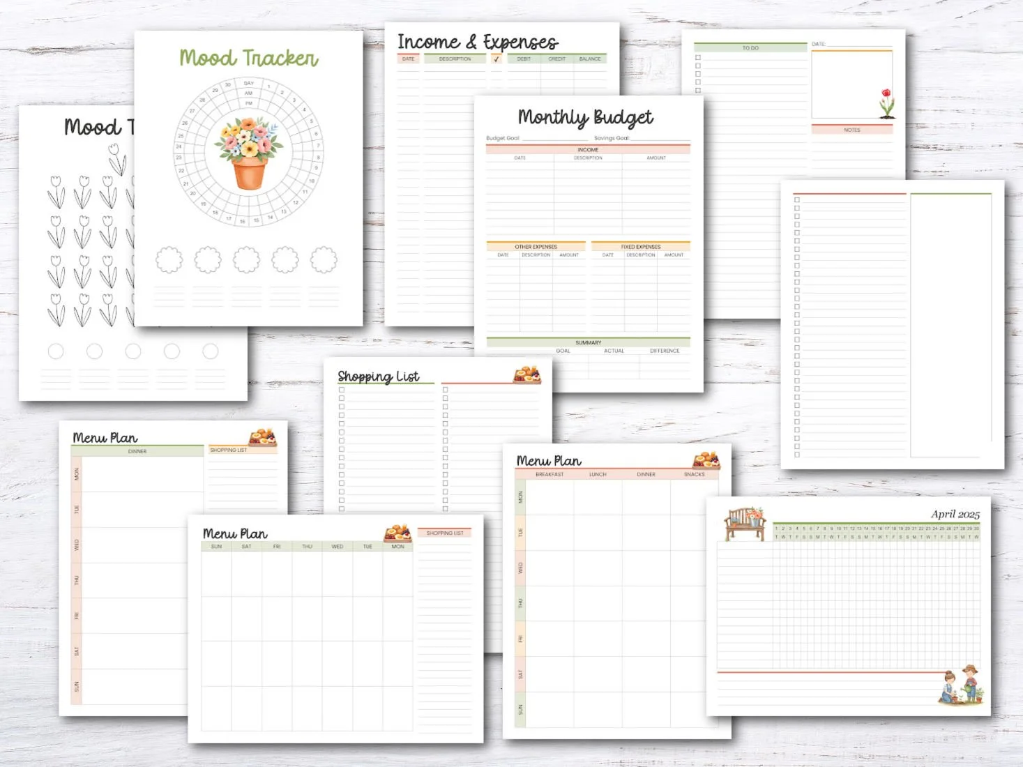 Your Free Printable April 2025 Planners — Krafty Planner