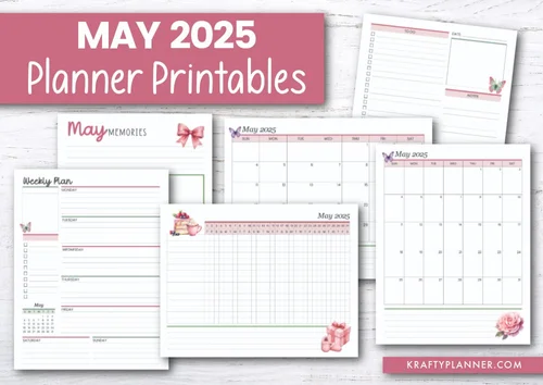 Free Printable: May 2025 Planning Pages — Krafty Planner