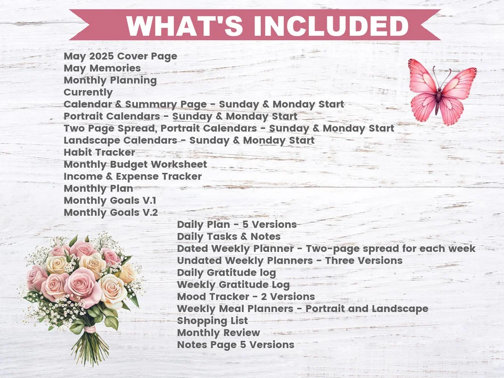 Free Printable: May 2025 Planning Pages — Krafty Planner