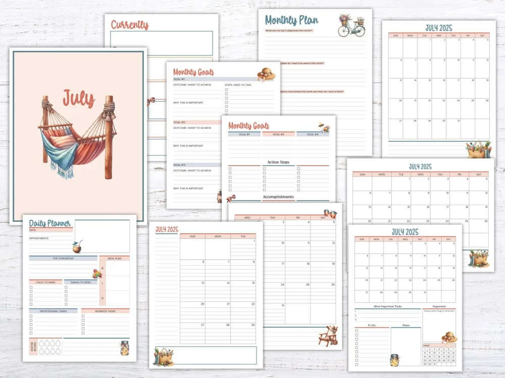 Plan July: Laid-Back, Cozy Summer Vibes — Krafty Planner